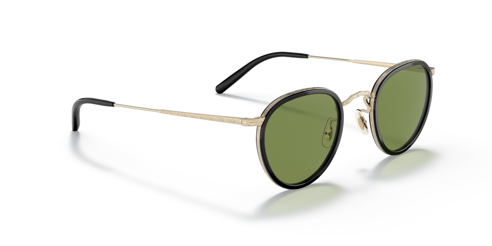 Oliver Peoples MP-2 Sun Exclusive con montatura Nero/Oro e lenti Verde ...
