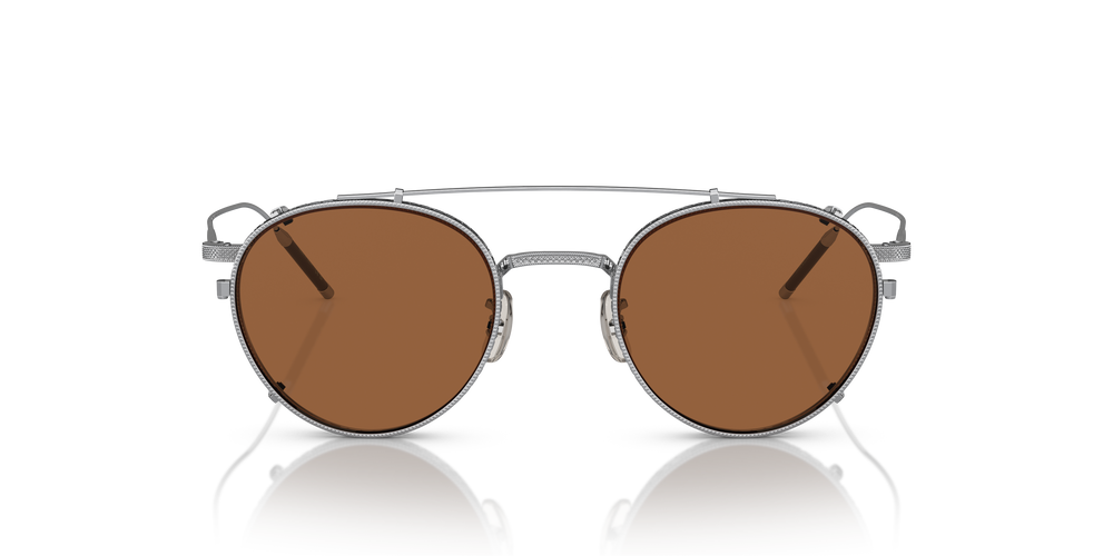 Oliver Peoples TK-1 Clip con montatura Argento Spazzolato e lenti ...