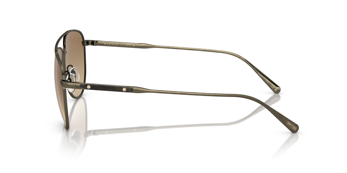 Oliver Peoples Disoriano avec monture Or patiné et verres Chrome Ambre ...