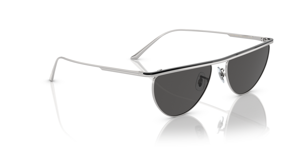 Oliver Peoples 1984C con montura Plata-Negro y lentes Gris | Oliver ...