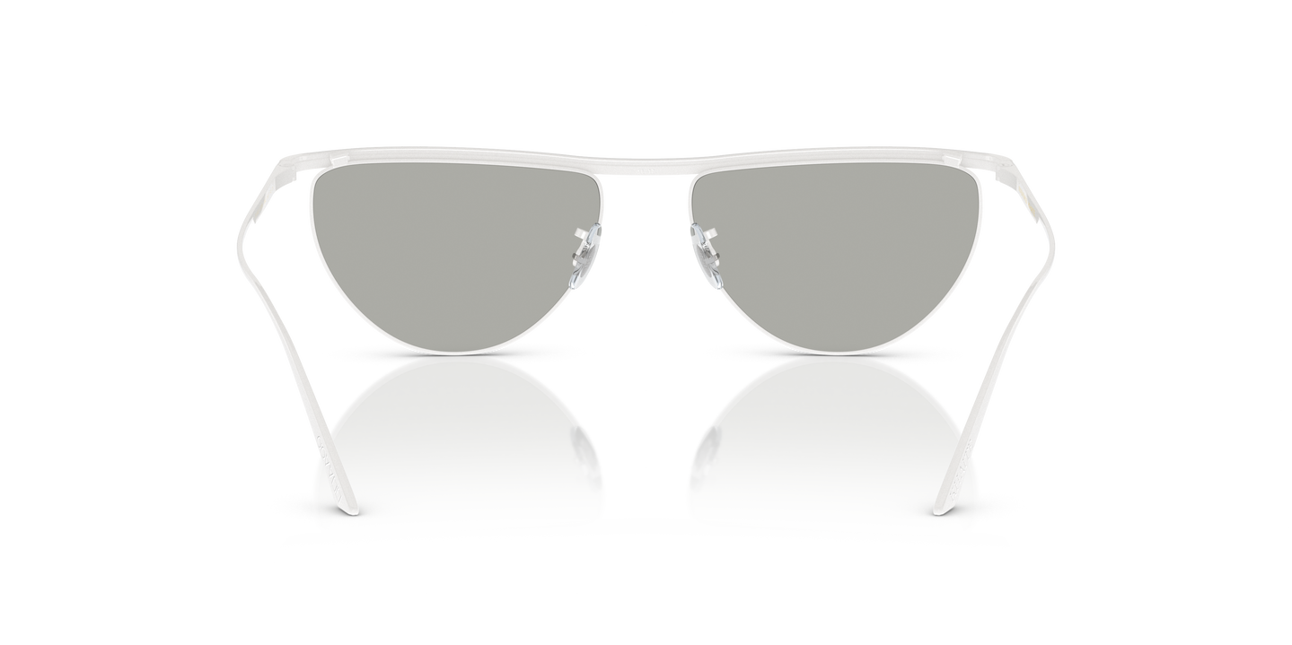 Oliver Peoples 1984C with Shiny White frame and Silver Mirror lenses ...