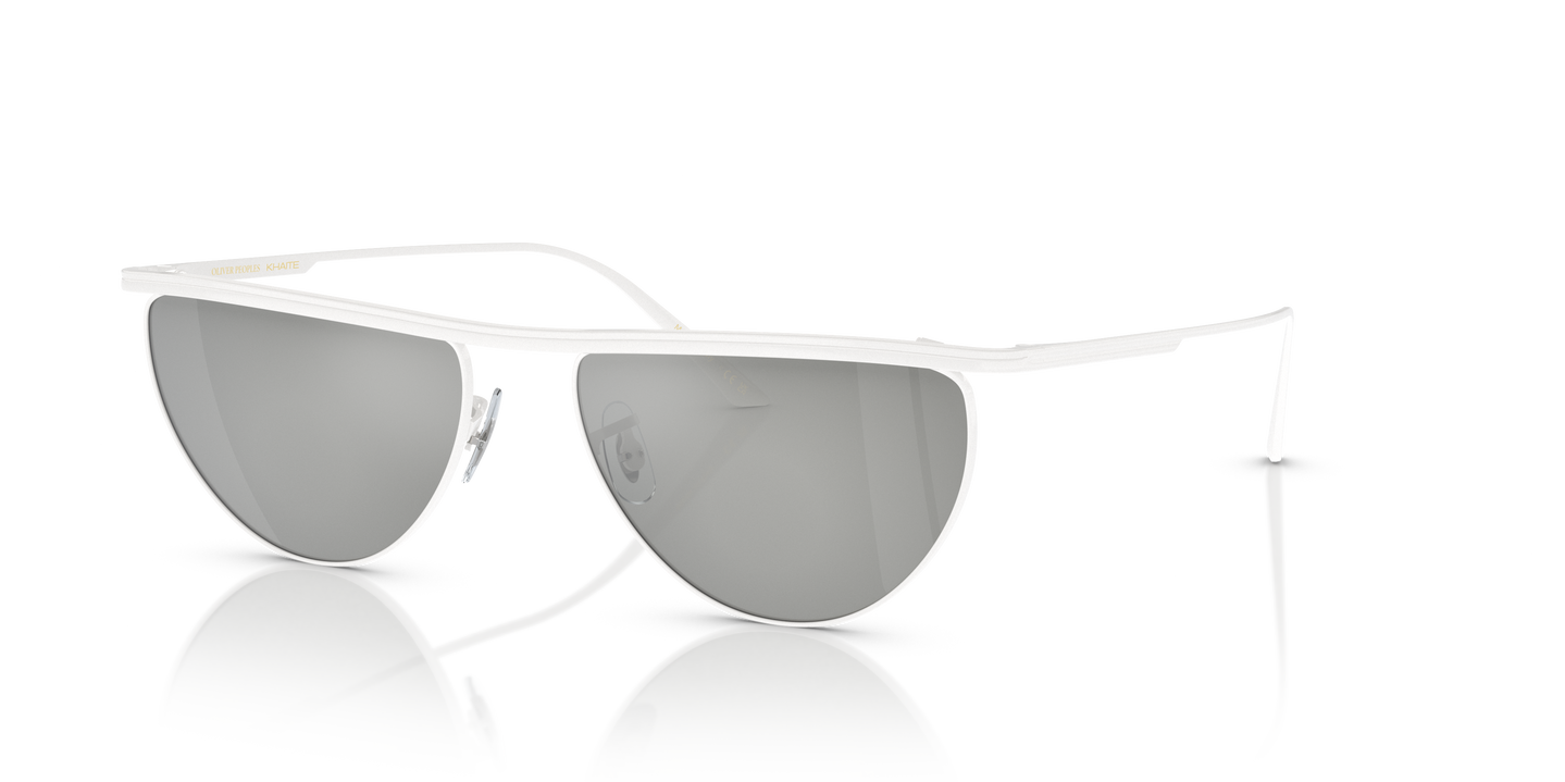 Oliver Peoples 1984C with Shiny White frame and Silver Mirror lenses ...
