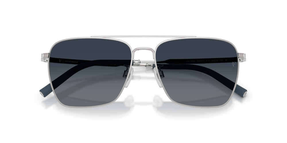 Oliver Peoples R-15 with Brushed Silver frame and Sky Gradient Wash to ...