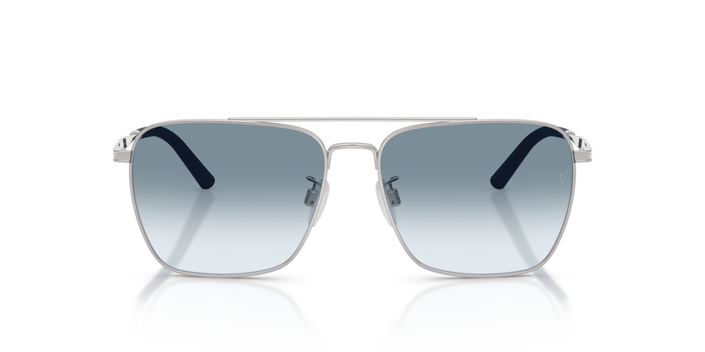 Oliver Peoples R-15 with Brushed Silver frame and Sky Gradient Wash to ...