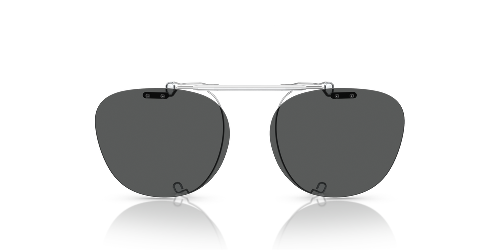 Oliver Peoples Sheldrake Flip-Up Clip with Brushed Silver frame and ...