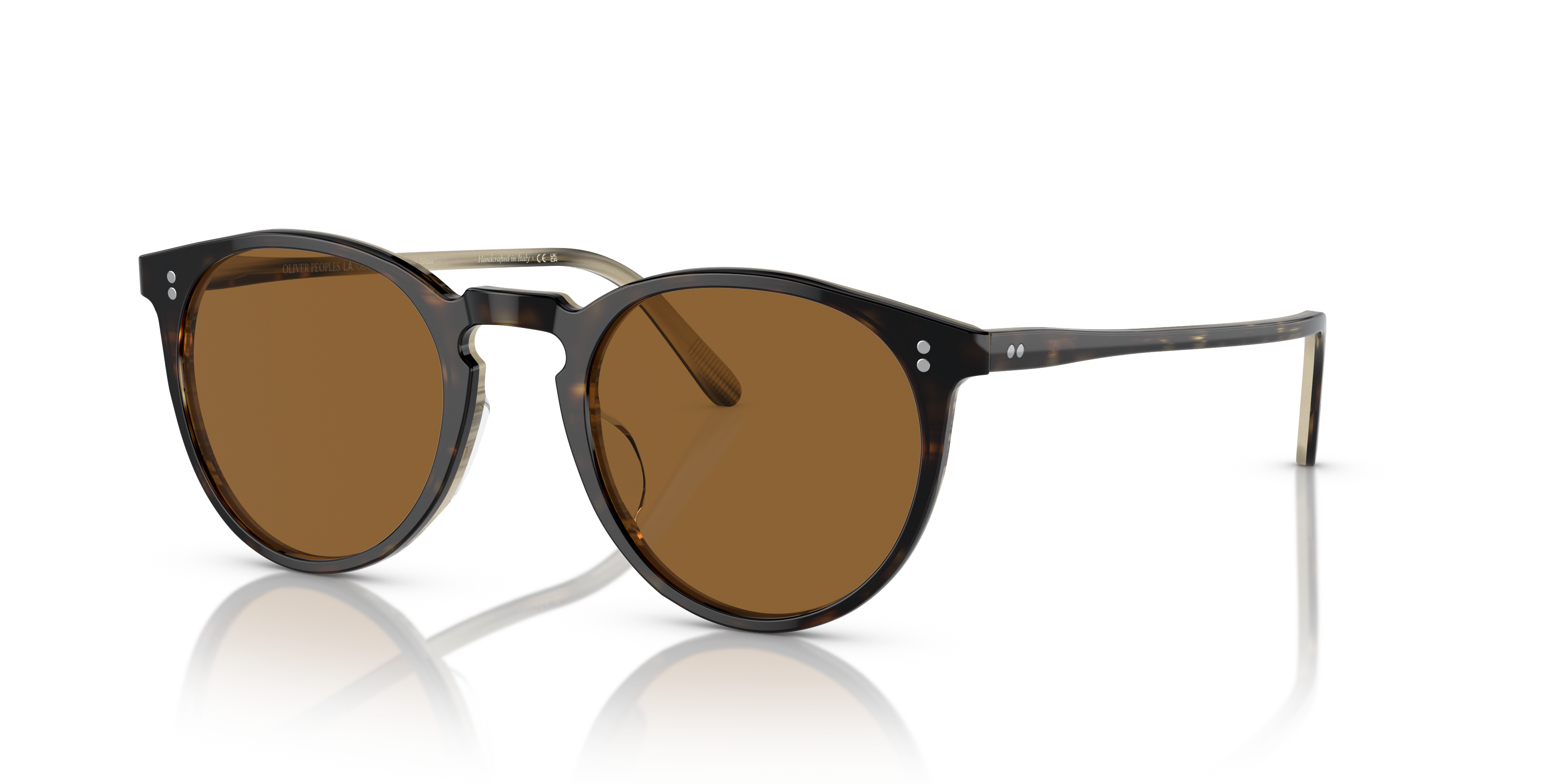 Oliver Peoples O'Malley Sun with 362-Horn frame and Brown lenses ...