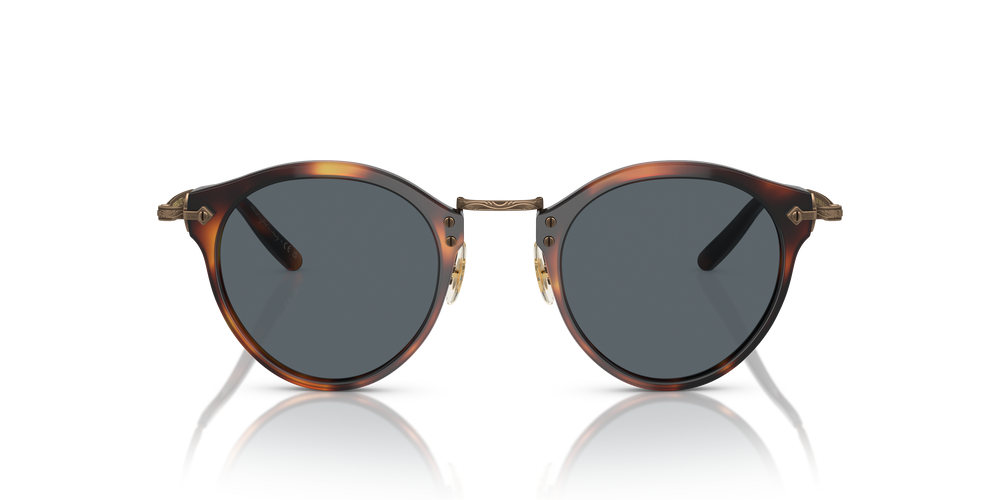 Oliver Peoples OP-505 Sun with Dark Mahogany-Bronze frame and Blue ...