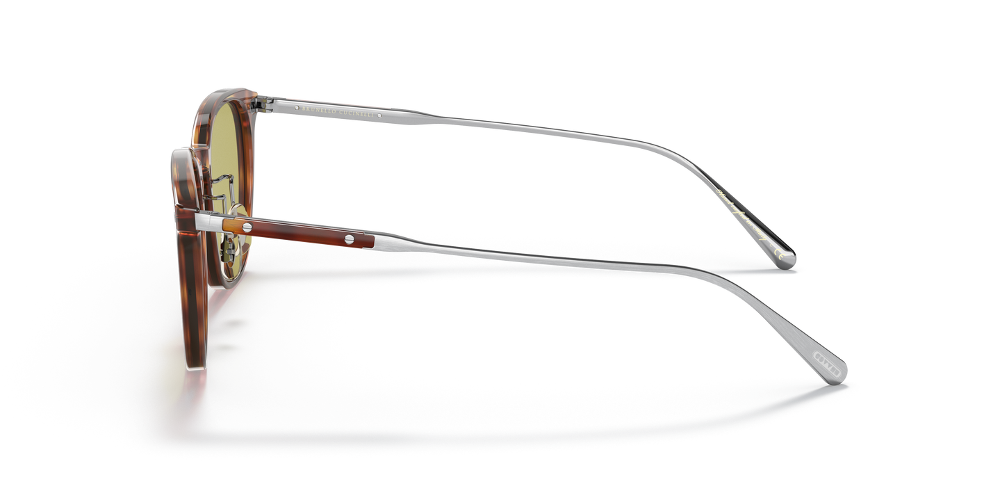 Oliver Peoples Gerardo with Vintage LBR/Brushed Silver frame and Green ...