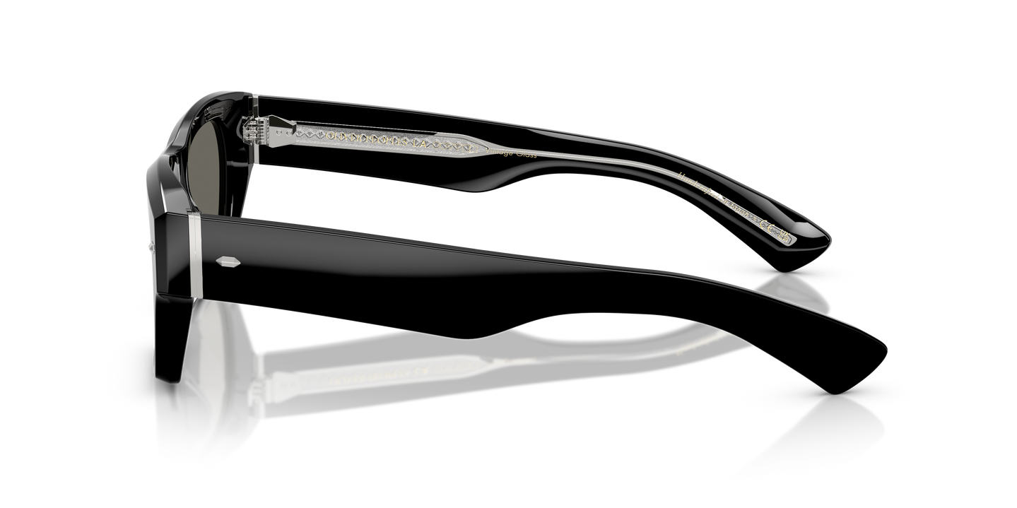 Oliver Peoples Kasdan 18K avec monture Noir et verres Carbon Grey ...