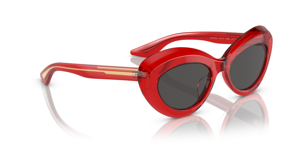 Oliver Peoples 1968C with Translucent Red frame and Grey lenses ...