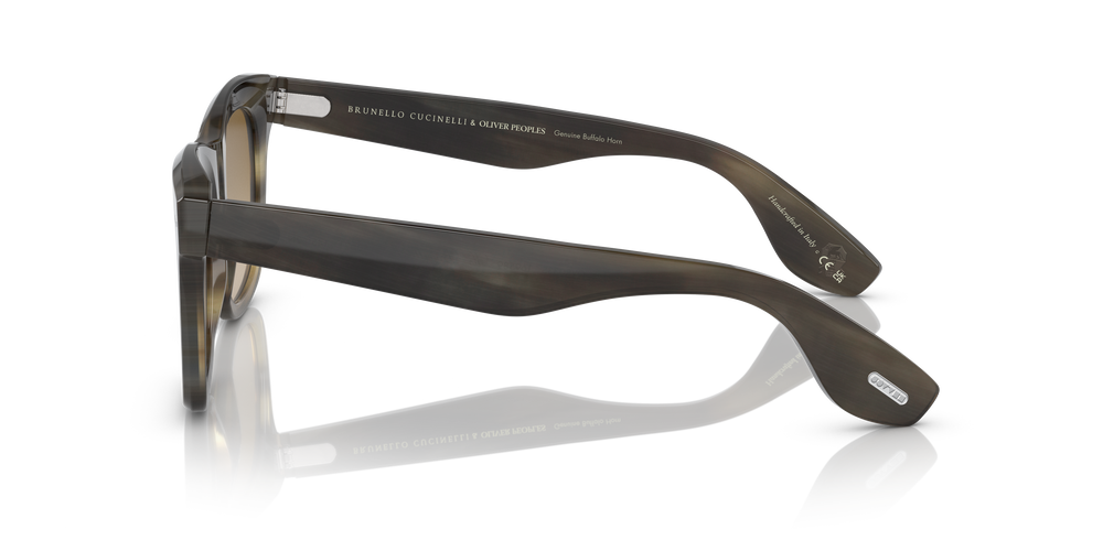 Oliver Peoples Mr. Brunello Horn con montura Cuerno Marrón Claro y ...